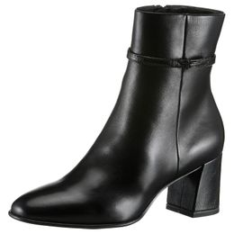 Tamaris Stiefelette, Blockabsatz, Businessschuh, Abendschuh mit elegantem Zierriemchen schwarz 42 42 Elegante Stiefelette mit Innenrei&szlig;verschluss...