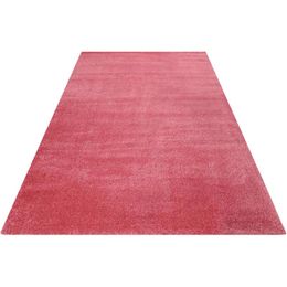 Esprit Teppich »California ESP-22937« rechteckig 18 mm Höhe sehr weicher dichter Flor, Wohnzimmer, Schlafzimmer, Esszimmer, uni hibiskusrot...