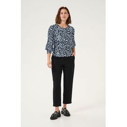 Kaffe Longsleeve "Lvanna" in Hellblau/ Schwarz - 57% | Gr&ouml;&szlig;e XL | Damen-tops