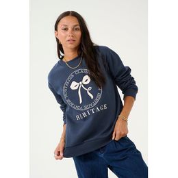 Kaffe Sweatshirt "Ellen" in Dunkelblau - 58% | Größe M | Damen-sweatshirts-jacken