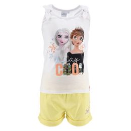 Disney Frozen 2tlg. Outfit "Frozen" in Weiß/ Gelb - 69% | Größe 104 | Kinder-oberteile