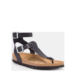 Sunbay Leder-Zehentrenner "Yuruani" in Schwarz - 61% | Größe 40 | Damen-sandalen