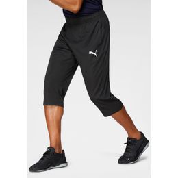 Puma Herren Trainingshose "ACTIVE WOVEN 3/4 PANTS", schwarz, Gr. S, unifarben, Twill, Obermaterial: 100% Polyester, Hosen