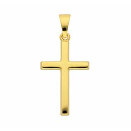 Adelia´s ADELIA ́S Damen Kette mit Anhänger "585 Gold Kreuz Anhänger", Gelbgold 585, gold, Gelbgold 585, Halsketten, Schmuckset - Set mit Halskette