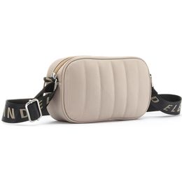 ELBSAND Damen Umhängetasche "Minibag", beige, Textil, clean, unifarben, Taschen, Handtasche mit Steppung, Crossbody Bag VEGAN