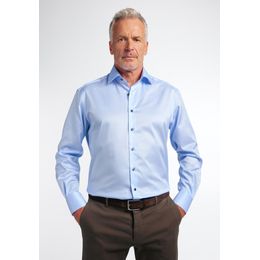 Eterna Herren Langarmhemd "COMFORT FIT", blau, Gr. 41, Twill, 100% cotton, Hemden, NON IRON (bügelfrei)