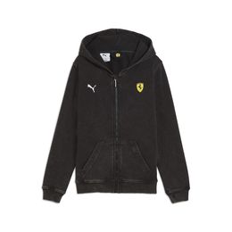 Puma Sportsweatjacke 'Scuderia Ferrari' Jungen Gr&ouml;&szlig;e 176 gelb / schwarz / wei&szlig;