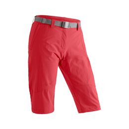 Maier Sports Damen Caprihose "Kluane", rot, Gr. 40, 90% Polyamid, 10% Elasthan, Hosen, Damen Shorts, kurze Wanderhose, Outdoorhose mit 2 Taschen,