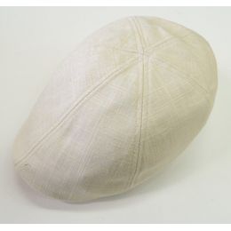 Chaplino Herren Baseball Cap, beige, Gr. L, unifarben, 100% Baumwolle, Caps, mit Leinenstruktur