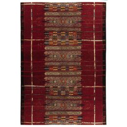 Teppich Gino Falcone, B:200cm H:5mm L:285cm, rot, Kunstfaser, Wohnzimmer, Teppiche, "Outdoor-Africa 38", Flachgewebe, Ethno Style, In- und Outdoor