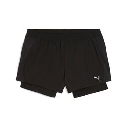 Puma Damen Laufshorts "W RUN VELOCITY 2IN1 3" SHORT", schwarz, Gr. S, unifarben, Obermaterial: 88% Polyester, 12% Elasthan, Hosen