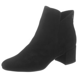 Tamaris Damen Stiefelette, Gr. 39, schwarz, Textil, Schuhe, Blockabsatz, Ankleboots, Abendschuh in veganer Verarbeitung