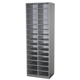 eurokraft pro Sortierregal, HxBxT 1864 x 615 x 420 mm, 28 Fächer DIN A4, lichtgrau RAL 7035