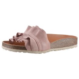 VERBENAS Damen Pantolette "Rocio Roda", Gr. 39, rosa, Veloursleder, Schuhe, Sommerschuh, Schlappen für Strand- und Badeausflüge geeignet