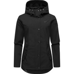 Ragwear Damen Softshelljacke "Margge Shell", schwarz, Gr. M, Obermaterial: 100% Polyester; Innenfutter: 100% Polyester, Jacken, wasserdichte Damen