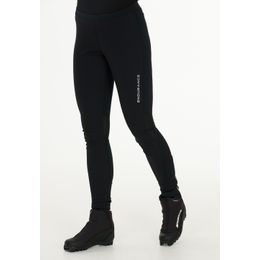 Endurance Damen Lauftights "Ricco", schwarz, Gr. 36, unifarben, 90% Polyester, 10% Elasthan, Hosen, mit sch&uuml;tzender Windblocker-Vorderseite
