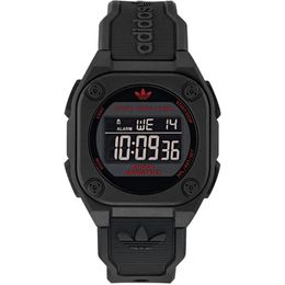 Chronograph adidas originals "CITY TECH FOUR", schwarz, Armbanduhren, Damen, Quarzuhr, Armbanduhr, Herrenuhr, Damenuhr,Datum, Stoppfunktion,digital