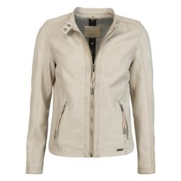 Mustang Damen Lederjacke "31020144", beige, Gr. S, Obermaterial: 100% Lammleder; Innenfutter: 90% Baumwolle, 10% Polyester; Wattierung: 100%