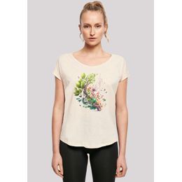 F4NT4STIC Damen T-Shirt "Baum mit Blumen", beige, Gr. S, Obermaterial: 100% Baumwolle, Shirts, Print