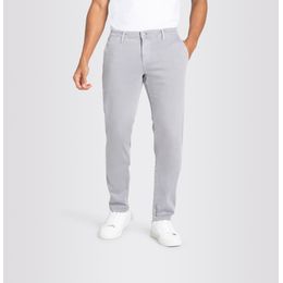 MAC Herren Chinohose "Driver", silber, Gr. 36, unifarben, Web, Obermaterial: 89% Baumwolle, 8% Polyester, 3% Elasthan, Hosen, mit Stretch