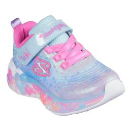 Skechers Baby Lauflernschuh "ETERNAL HEART LIGHTS", Gr. 26, bunt, Lederimitat, Textil, Glitzer, Schuhe, Blink,-Klettschuh mit Herz-Applikation,