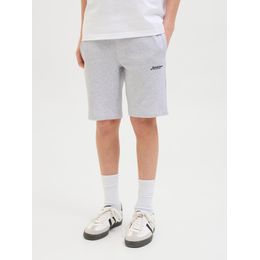 Jack & Jones Jungen Shorts "JPSTGORDON JJBEAU SWEAT SHORTS JNR", grau, Gr. 164, JACK & JONES JUNIOR, unifarben, Web, Obermaterial: 80% Baumwolle, 20% Polyester,