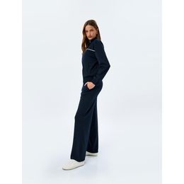 KOTON Hose Damen Größe 34 navy / weiß