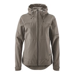 Gonso Damen Fahrradjacke "Trail Jacket W", grau, Gr. 50, 90% Polyester (recycelt), 10% Elasthan, Jacken, robuste Damen Radjacke, windabweisende