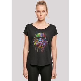 F4NT4STIC Damen T-Shirt "Star Wars Stormtrooper", schwarz, Gr. L, Obermaterial: 100% Baumwolle, Shirts, Damen,Premium Merch,Lang,Longshirt,Bedruckt