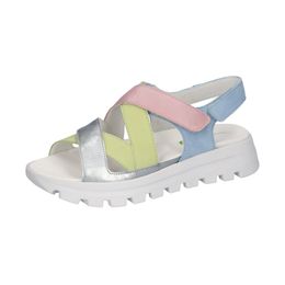 Waldl&auml;ufer WALDL&Auml;UFER Damen Plateausandale "H-NELE", Gr. 6,5, bunt, Lackleder, Nubukleder, Veloursleder, mehrfarbig, Schuhe, Sommerschuh, Klettschuh, Sandalette