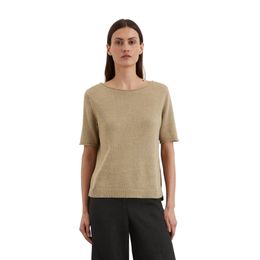 Marc O'Polo MARC O'POLO Damen Strickpullover "aus Organic-Cotton-Leinen-Mix", beige, Casual, Gr. XS, unifarben, Obermaterial: 52% Baumwolle, 48% Leinen, Pullover
