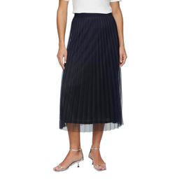 Damen Midirock, blau, Gr. 40, s.Oliver BLACK LABEL, unifarben, Obermaterial: 100% Polyester. Futter: 100% Polyester, R&ouml;cke, aus plissiertem Mesh