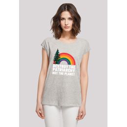 F4NT4STIC Damen T-Shirt "Internationaler Frauentag Feminismus und Umwelt", grau, Gr. XL, Obermaterial: 100% Baumwolle, Shirts, Premium Qualit&auml;t
