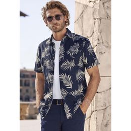 John Devin Herren Hawaiihemd "Regular fit", blau, Gr. XXL, gemustert, Web, Obermaterial: 100% Baumwolle, Hemden, Kurzarm, Freizeithemd mit