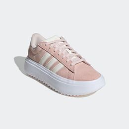 Damen Sneaker "GRAND COURT PLATFORM", adidas Sportswear, Gr. 41, rosa, Leder, Schuhe, Design auf den Spuren des adidas Superstar