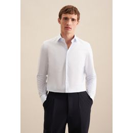 Seidensticker Herren Businesshemd "Shaped", blau, Gr. 44, gestreift, 100% Baumwolle, Hemden, Shaped Langarm Kentkragen Streifen