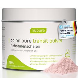 nupure Colon Pure Transit Pulver Flohsamenschalen - zur Unterst&uuml;tzung der Verdauung und einer regelm&auml;&szlig;igen Darmt&auml;tigkeit - 4 Packungen