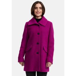 Manisa Damen Winterjacke, lila, Gr. 50, unifarben, Obermaterial: 65% Wolle, 35% Polyester. Futter: 100% Polyester, Jacken, mit Reverskragen