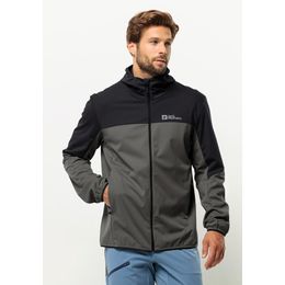Jack Wolfskin Herren Softshelljacke "FELDBERG HOODY M", grau, Gr. XXXL, Hauptmaterial: 100% Polyester, Jacken
