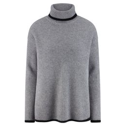 include - Rollkragen-Pullover, grau, Gr. 36 / S - Schurwolle