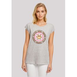 F4NT4STIC Damen T-Shirt "Muttertag super m&uuml;de Mama Retro Blumen", grau, Gr. S, Obermaterial: 100% Baumwolle, Shirts, Premium Qualit&auml;t