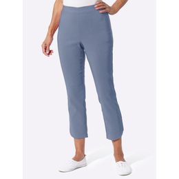 Classic Basics Damen 7/8-Hose, blau, Gr. 48, unifarben, 85% Polyester, 12% Viskose, 3% Elasthan, Hosen