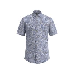 Seidensticker Herren Businesshemd "Regular", blau, Gr. 43, gebl&uuml;mt, 100% Baumwolle, Hemden, Regular Kurzarm Kentkragen Floral