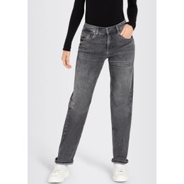 MAC Damen 5-Pocket-Jeans "STRAIGHT", schwarz, Gr. 42, Denim/Jeans, Obermaterial: 70% Baumwolle, 17% Polyester, 11% Lyocell, 2% Elasthan, Jeans, mit