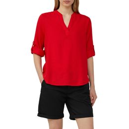 s.Oliver Damen Klassische Bluse, rot, Gr. 40, unifarben, Obermaterial: 52% Leinen, 48% Viskose, Blusen, mit Turn-up