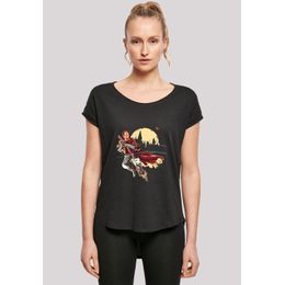 F4NT4STIC Damen T-Shirt "Long Cut T-Shirt Harry Potter Quidditch Seeker", schwarz, Gr. L, Obermaterial: 100% Baumwolle, Shirts, Damen,Premium