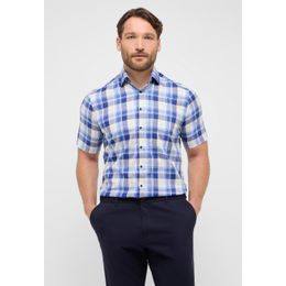 Eterna Herren Kurzarmhemd "COMFORT FIT", blau, Gr. 43, Twill, 100% Baumwolle, Hemden, NON IRON (b&uuml;gelfrei)