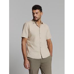 NO EXCESS Herren Langarmhemd "NO EXCESS Linnen shirt", beige, Gr. XL, 55% Leinen, 45% Baumwolle, Hemden
