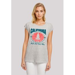 F4NT4STIC Damen T-Shirt "California skull summer vibes", grau, Gr. 4XL, Obermaterial: 100% Baumwolle, Shirts, Premium Qualit&auml;t