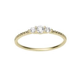 Firetti Damen Goldring "Schmuck Geschenk Gold 333 Damenring Goldring", 16, Gelbgold 333, 3mm, gold, Gelbgold 333, Fingerringe, mit Zirkonia (synth.)